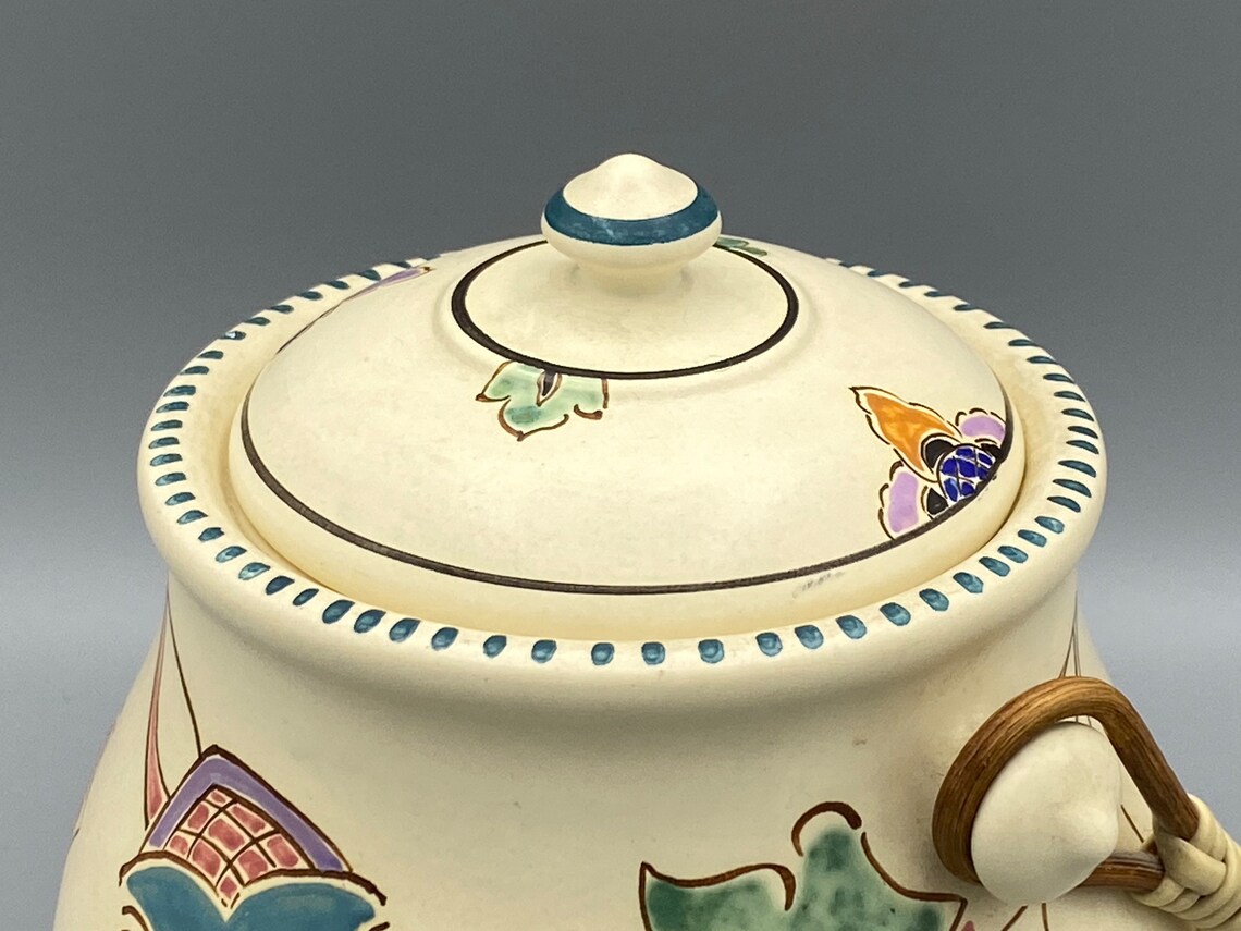 1950s Art Deco Honiton Devon Pottery Biscuit Jar. - Etsy