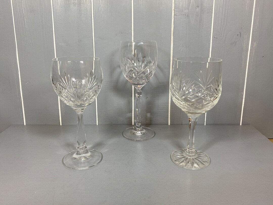 Trio of Long Stemmed Assorted Drinking Glasses - Vintage Bar Ware - Etsy
