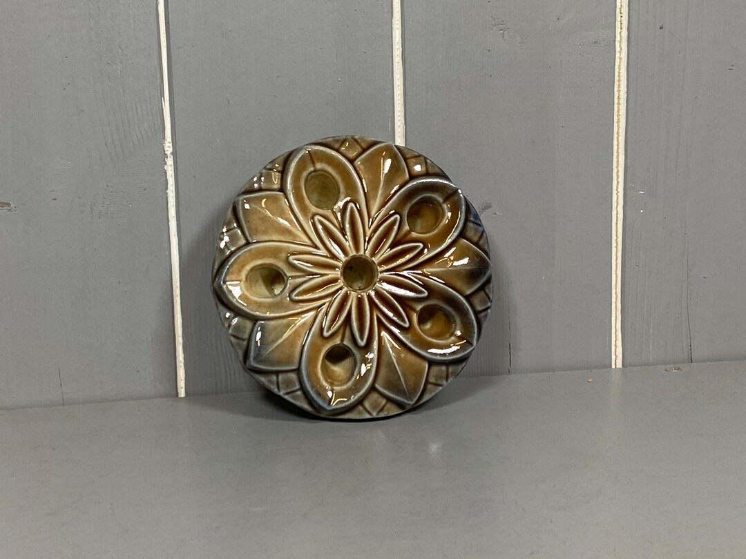 Water Lily Candle Holder, Wade Flower Frog England 10.5cm - Etsy