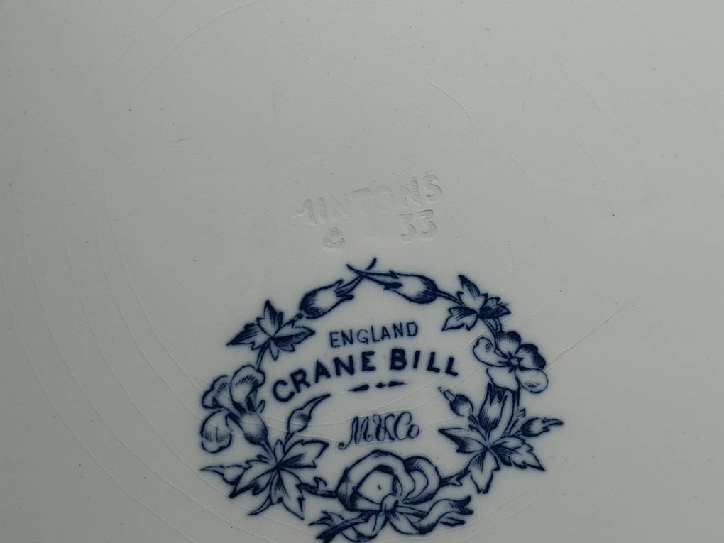 Mintons Crane Bill Plate Antique Plate 23.5cm - Etsy