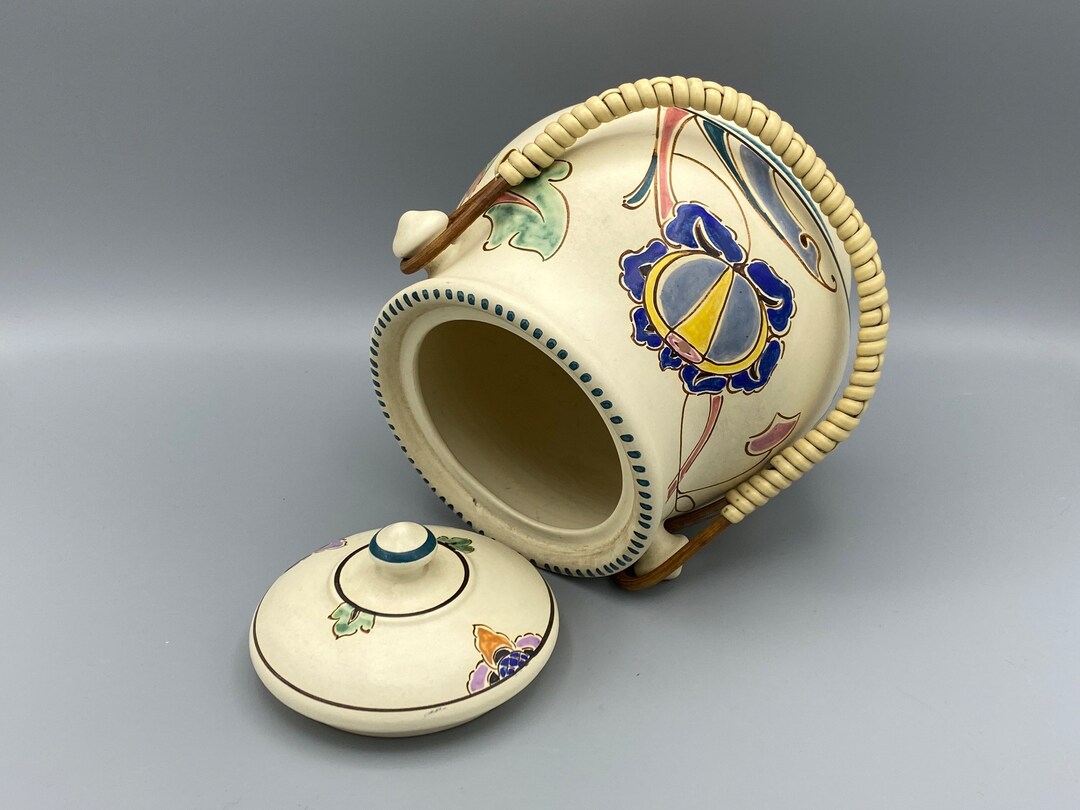 1950s Art Deco Honiton Devon Pottery, Biscuit Jar. - Etsy