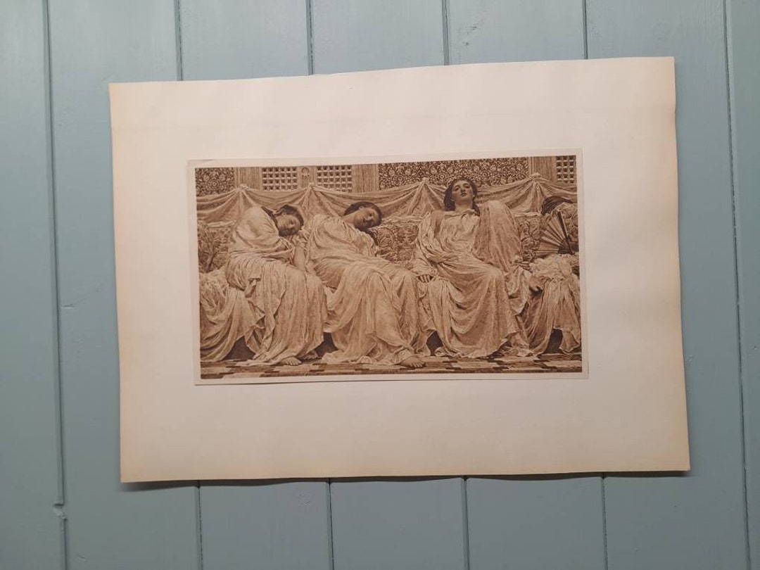 Antique Print, 'dreamers' by Albert Moore. Printed 1901 - Etsy