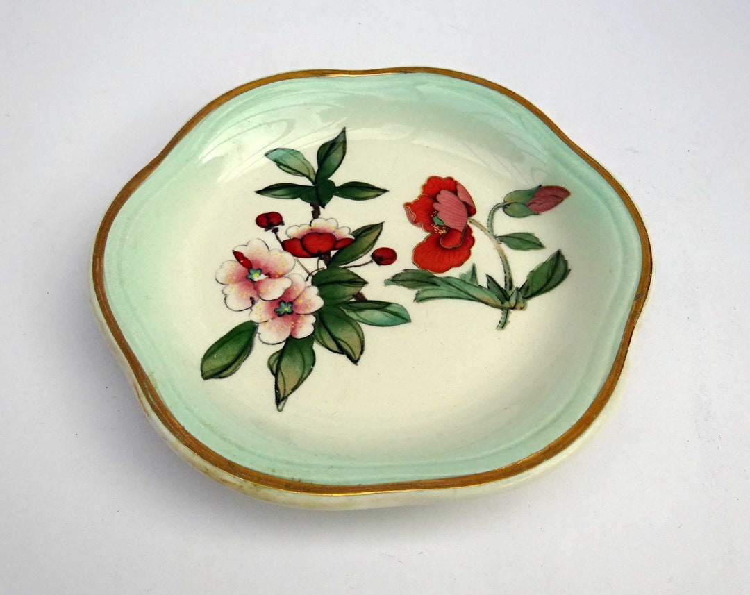 Small Royal Worcester Palissy Flower Pattern Plate. - Etsy
