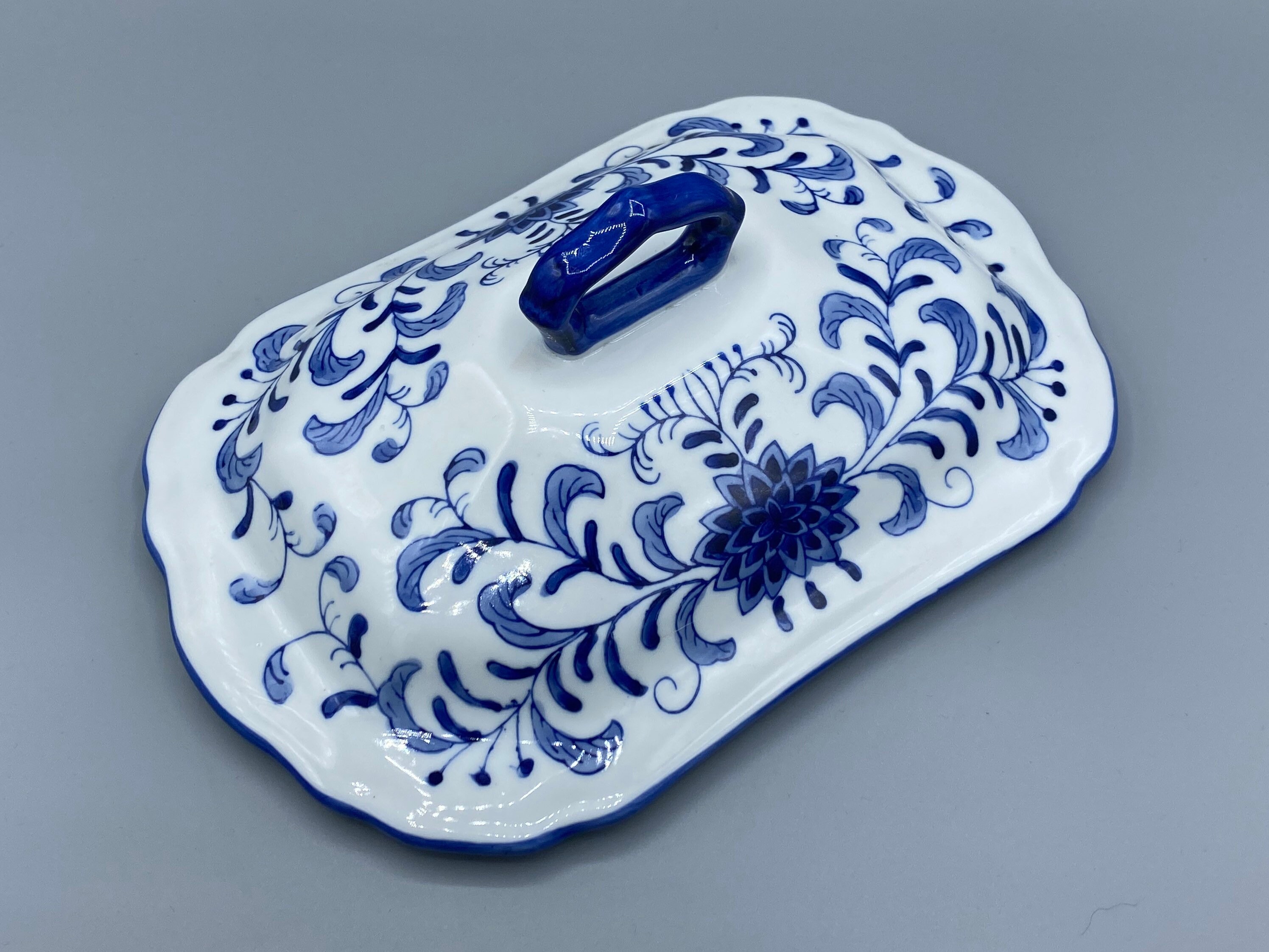 Beautiful Blue and White Ceramic Storage Dish. - Etsy