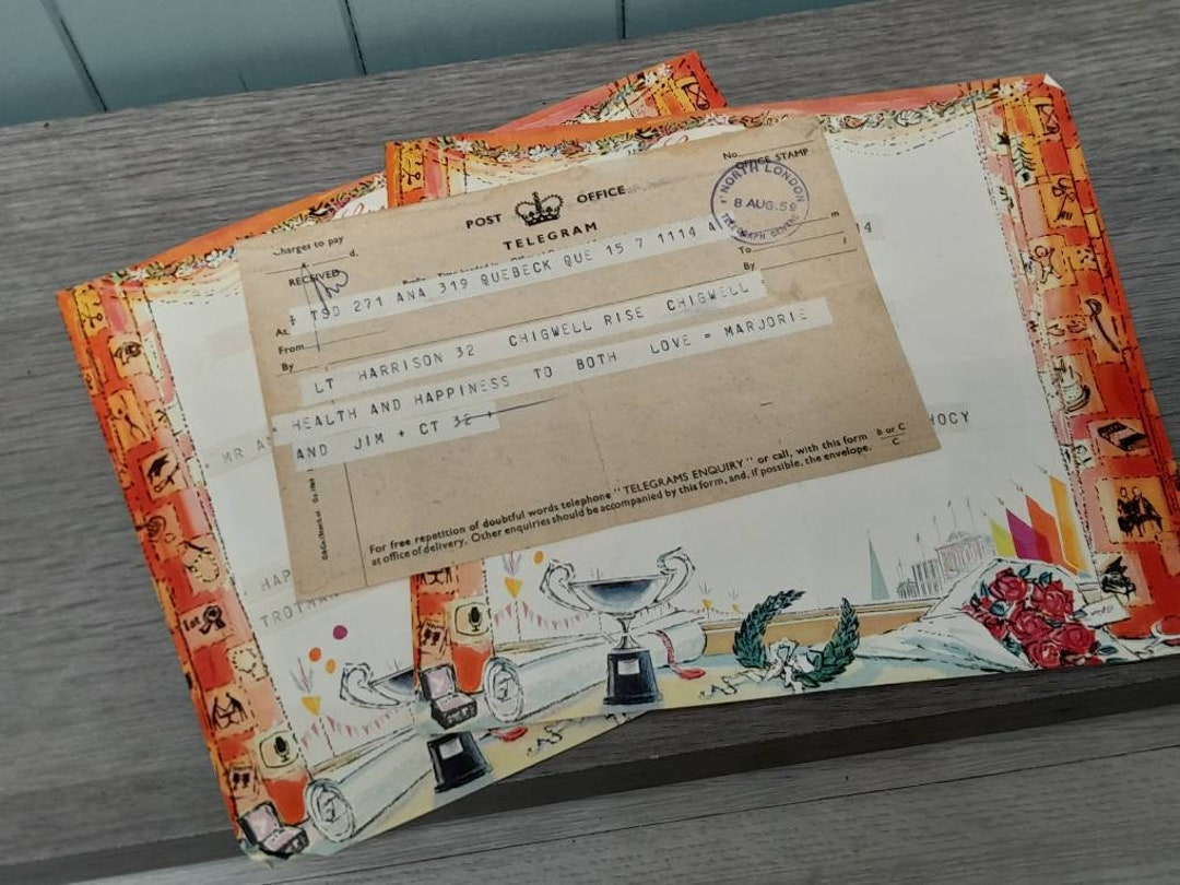 Selection of 1950s Vintage Telegrams, 8th August 1959 - Etsy
