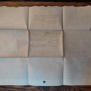 Victorian Indenture, Antique Beautifully Hand Written Contract on ...