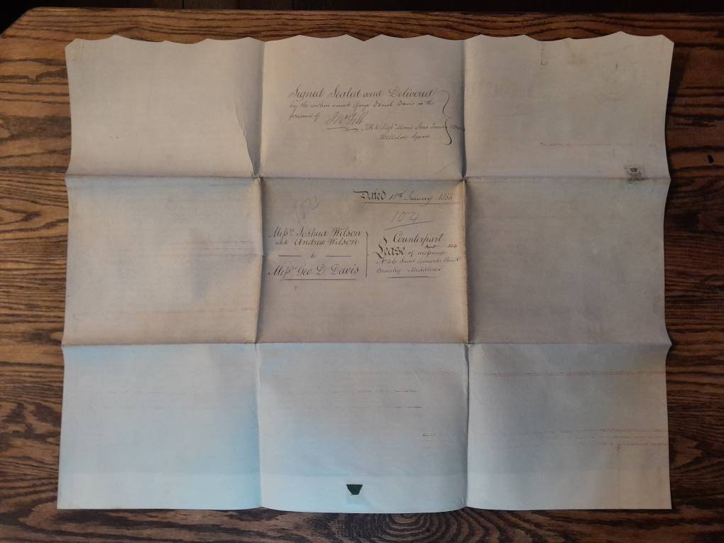 Victorian Indenture, Antique Beautifully Hand Written Contract on ...