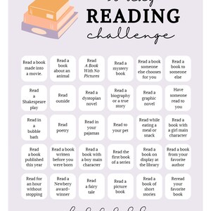 30-day Reading Challenge for That TBR (to Be Read) Pile, Print, 2024 ...