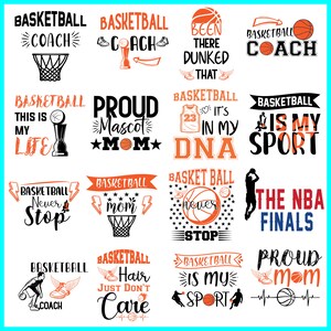 Basketball SVG Bundle and Clipart, Perfect for Team Shirts and Cricut ...