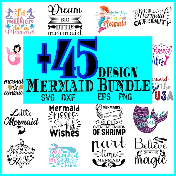 Mermaid Monogram Svg - Etsy
