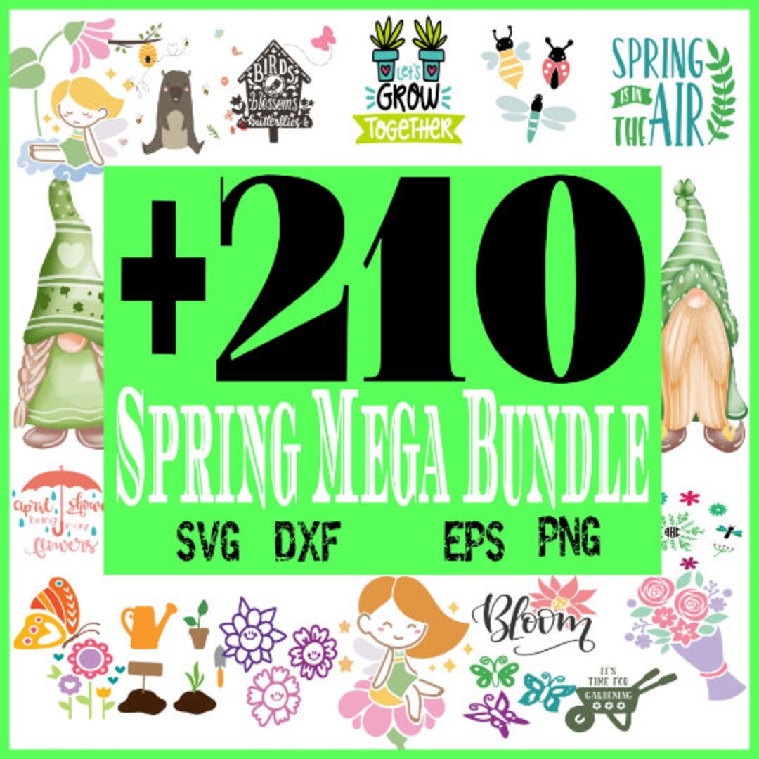 Spring Mega Bundle Svg , Spring Svg , Easter Svg , Spring Design for ...