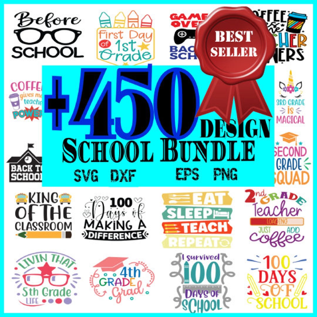 School SVG Bundle, Back to School Svg Teacher Svg School Clipart Kids ...