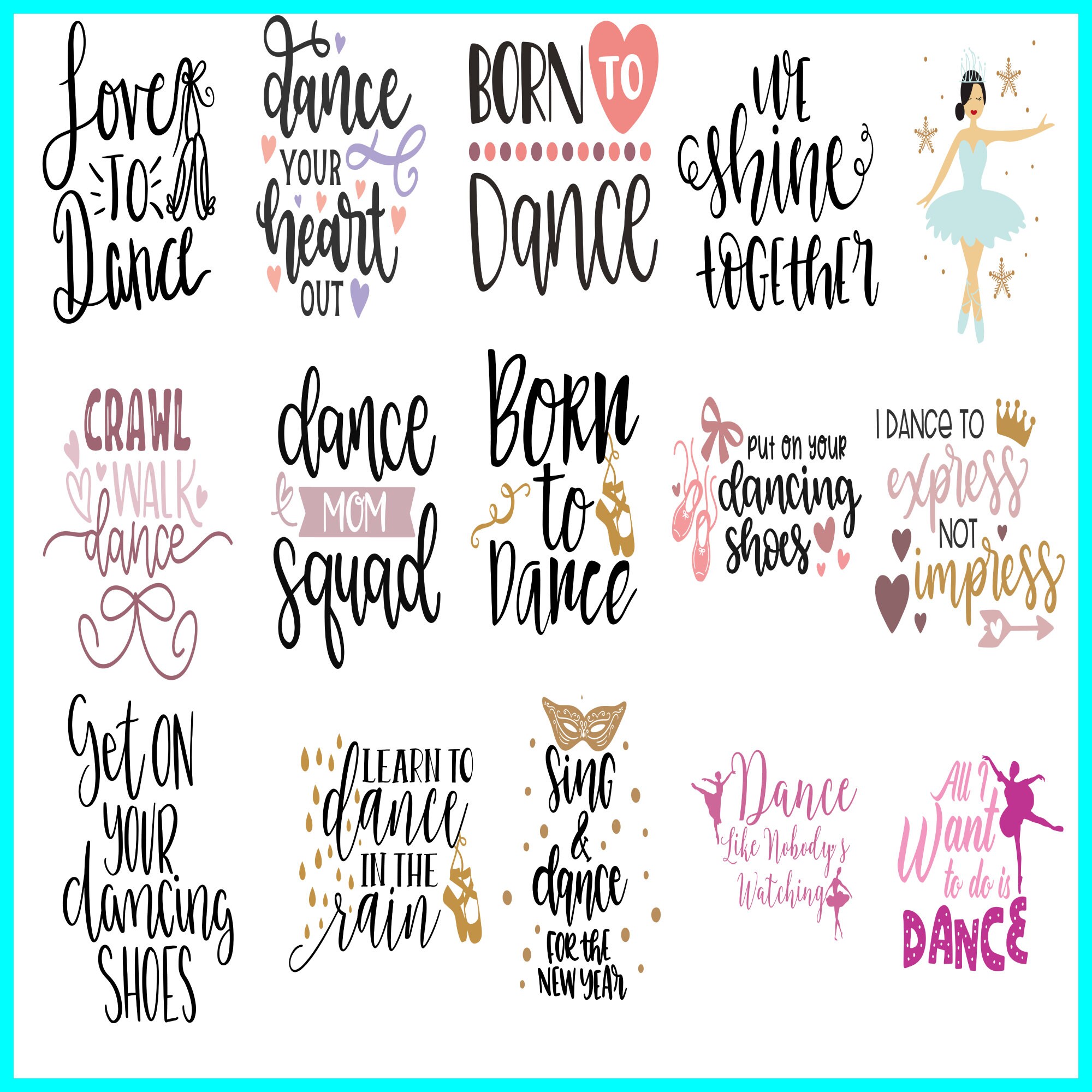 Dance Svg Cut File for Cricut, Dancer Silhouette Svg, Dance Team Svg ...