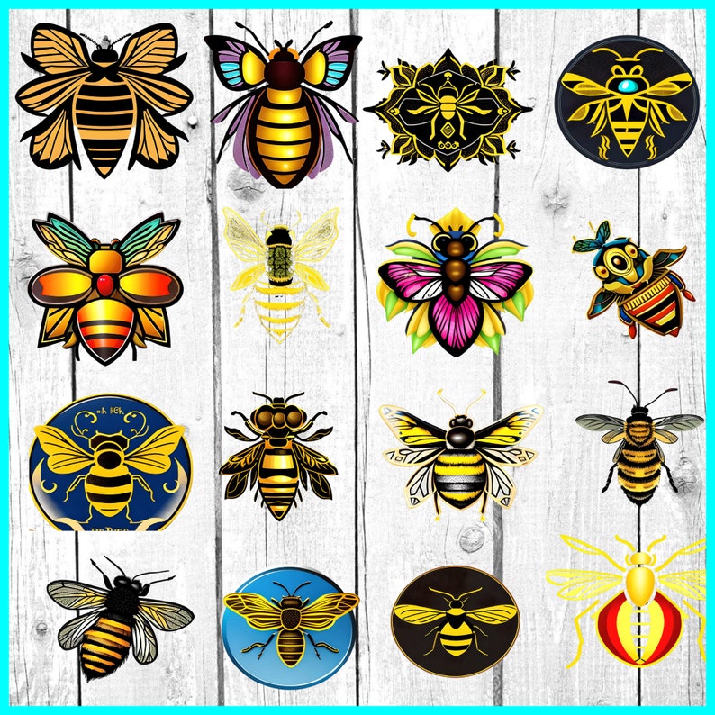 Bee Sticker Sheet Digital Sticker Book for Good Notes - Etsy