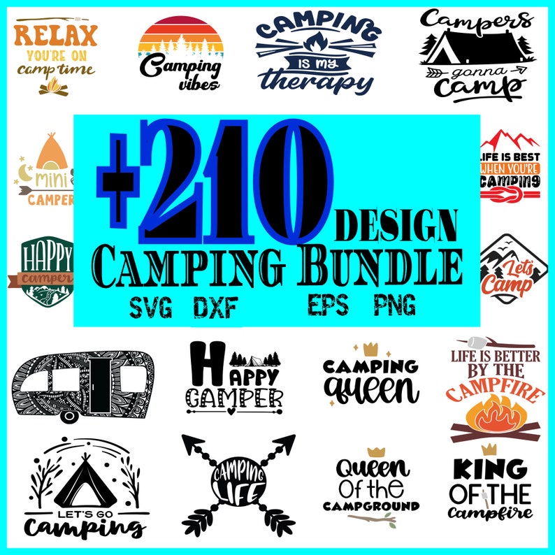 Camping SVG Files for Cricut Camper SVG Bundle Camp Life - Etsy