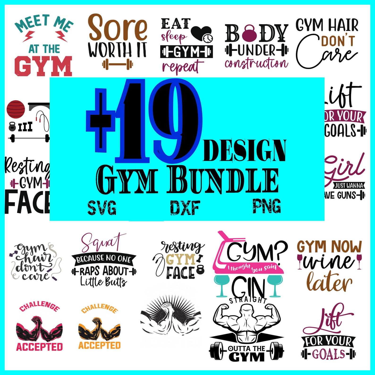 Workout SVG Bundle Gym SVG Bundle Fitness SVG Exercise Svg - Etsy