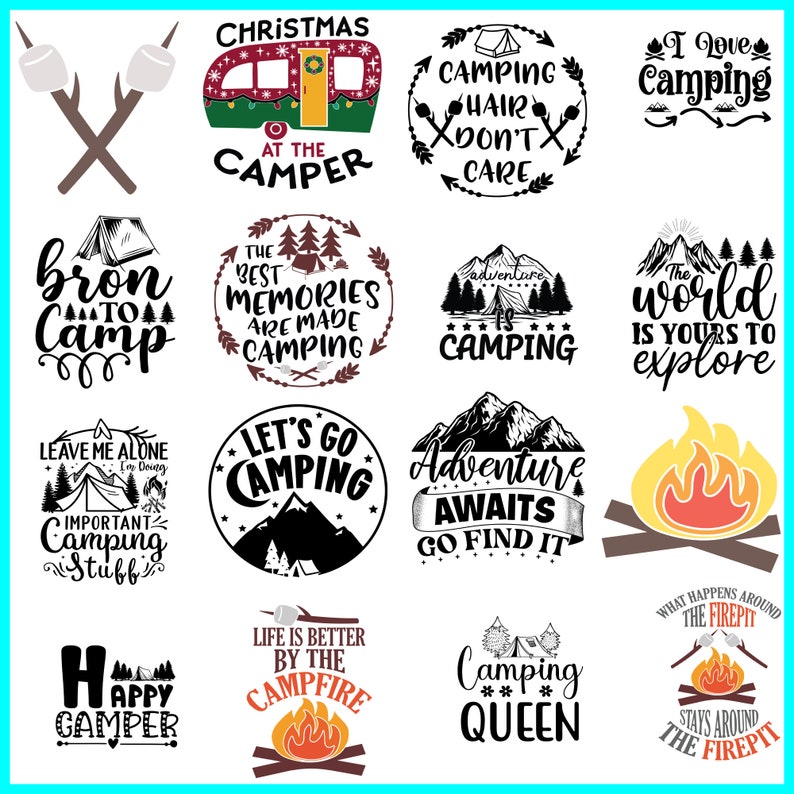 Camping Svg Files For Cricut Camper Svg Bundle Camp Life Etsy