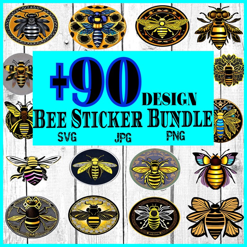 Bee Sticker - Etsy