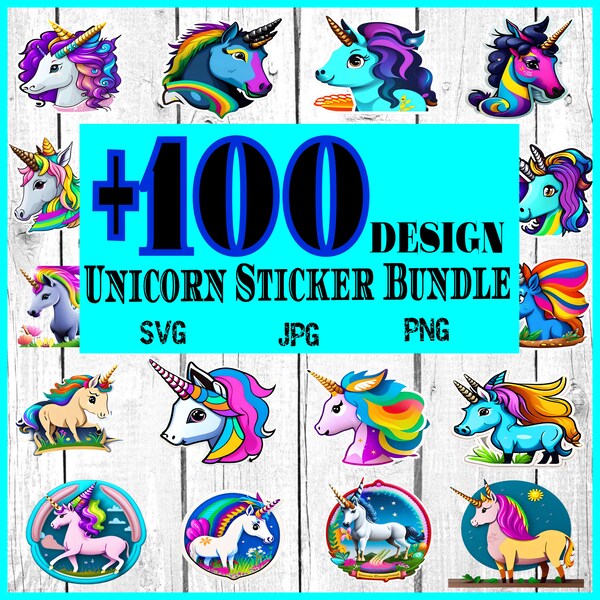 Unicorn Sticker - Etsy
