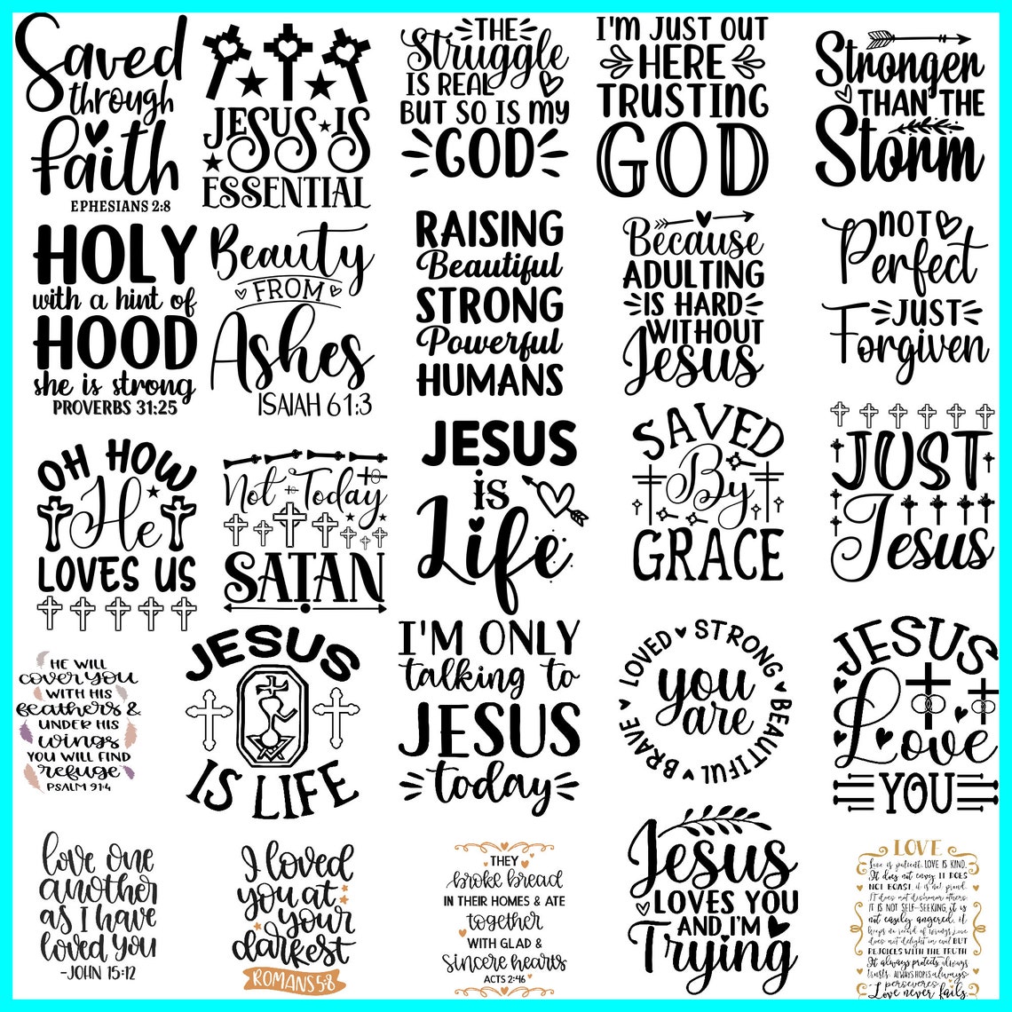 Christian Bundle SVG Scripture Bundle Faith Bundle Bible - Etsy