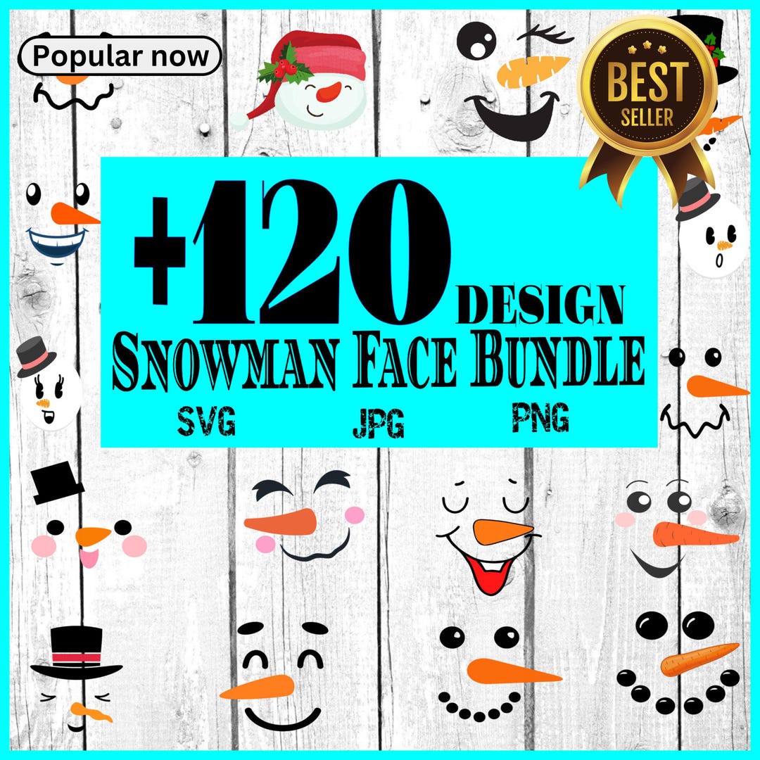 Snowman Faces Svg Snowman Svg Snowman Clipart Christmas Svg Snowman Cut ...