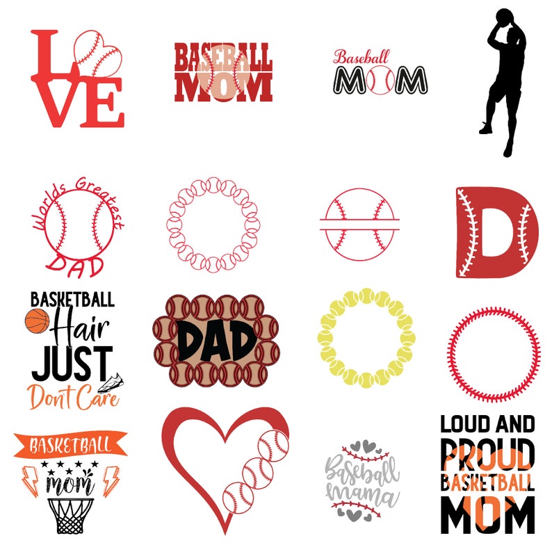 Sports SVG Bundle, +660pc Svg, Dxf, Png, Eps Formats - Cricut Cut File ...