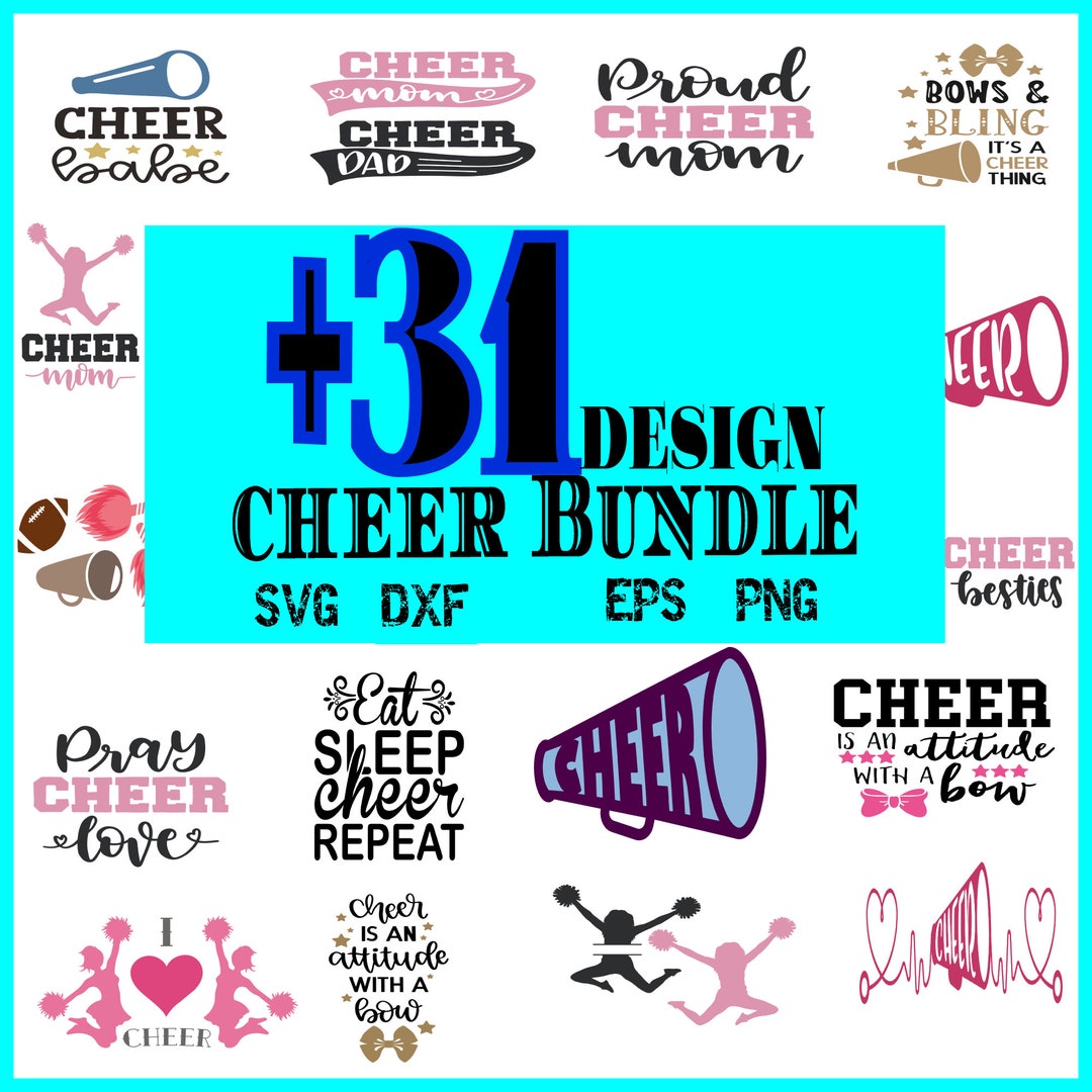 Cheer BIG SVG Bundle, Cheerleading SVG, Cheer Svg, Megaphone Svg, Cheer ...