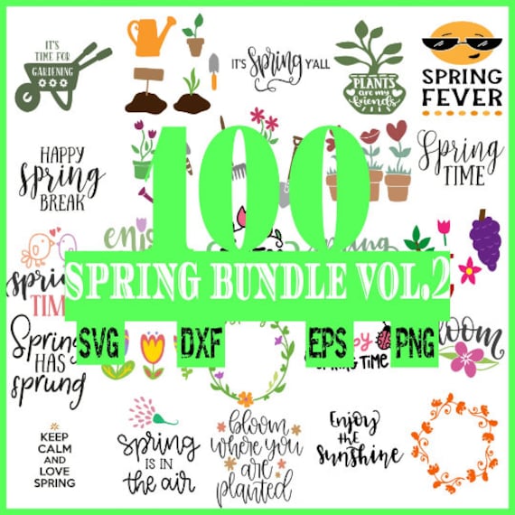 Spring SVG Bundle Spring Svg Easter Svg Spring Design for - Etsy
