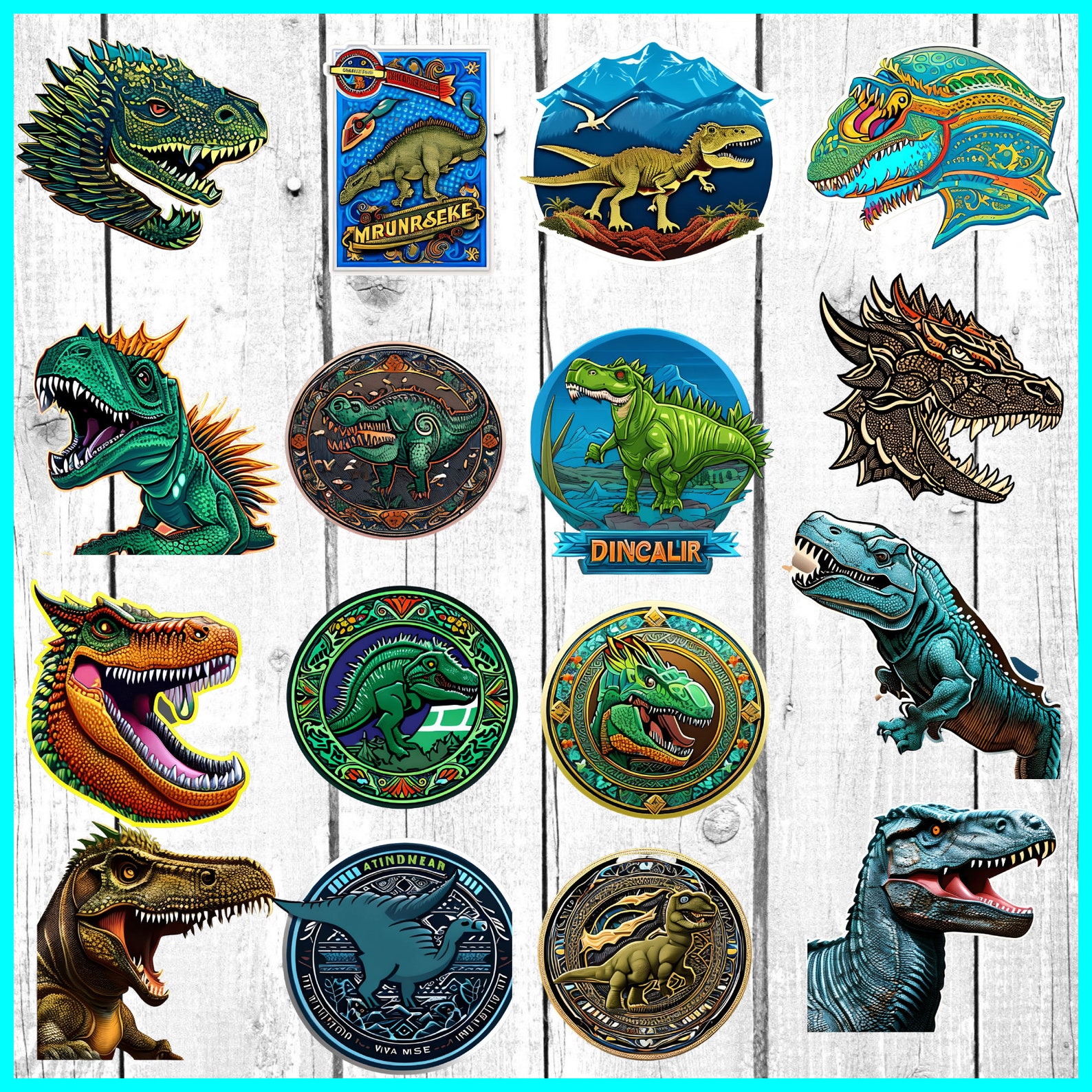 DINOSAURS Craft Circles Kids Dinosaur Party Frisky - Etsy