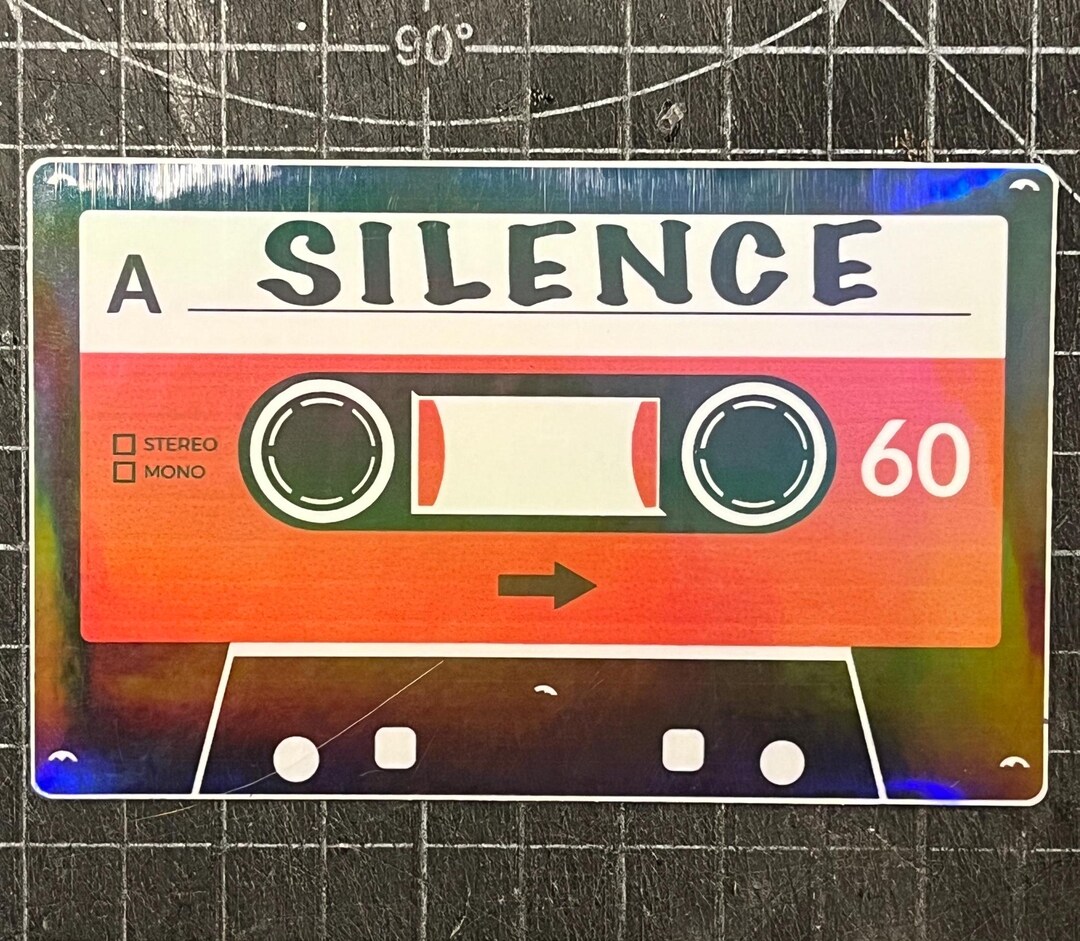 Retro Cassette Tape "silence" Sticker Design - Etsy