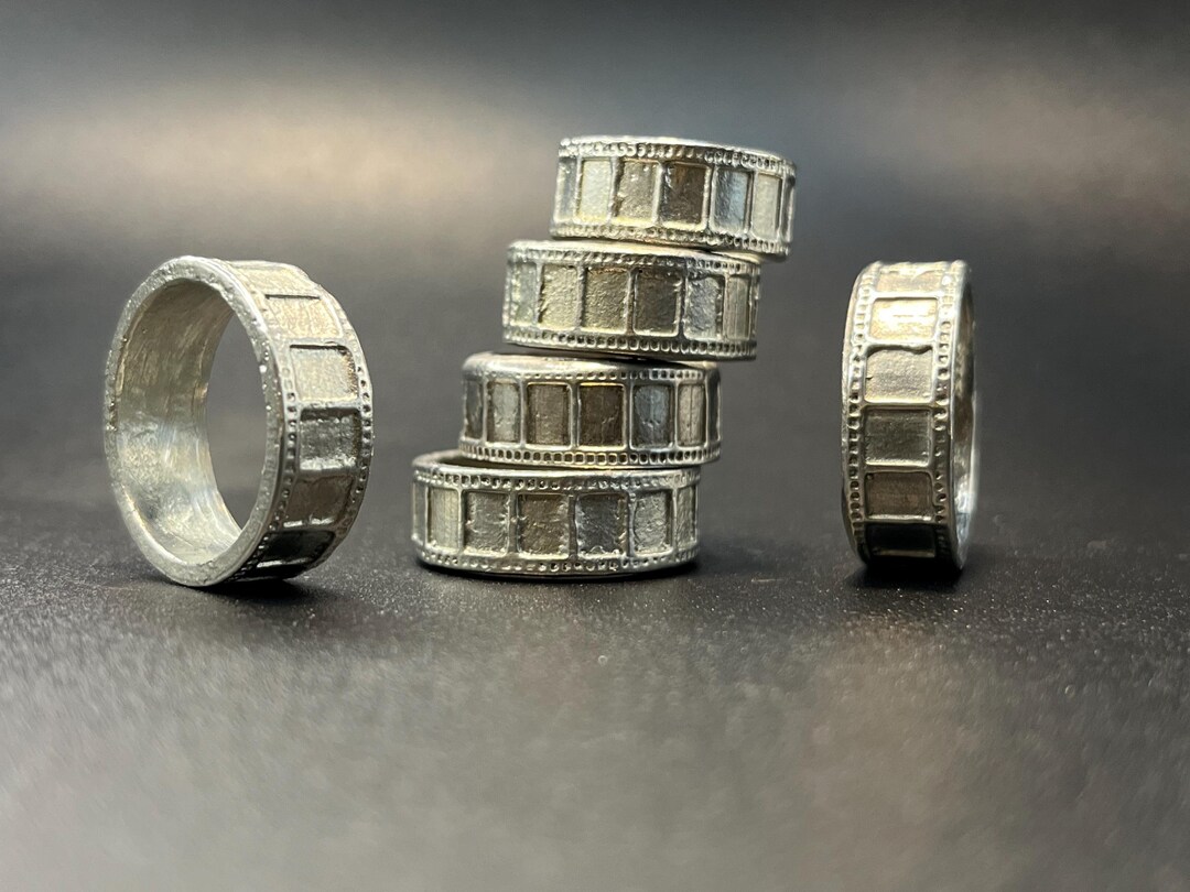 Movie Film Reel Pewter Casted Ring Design - Etsy
