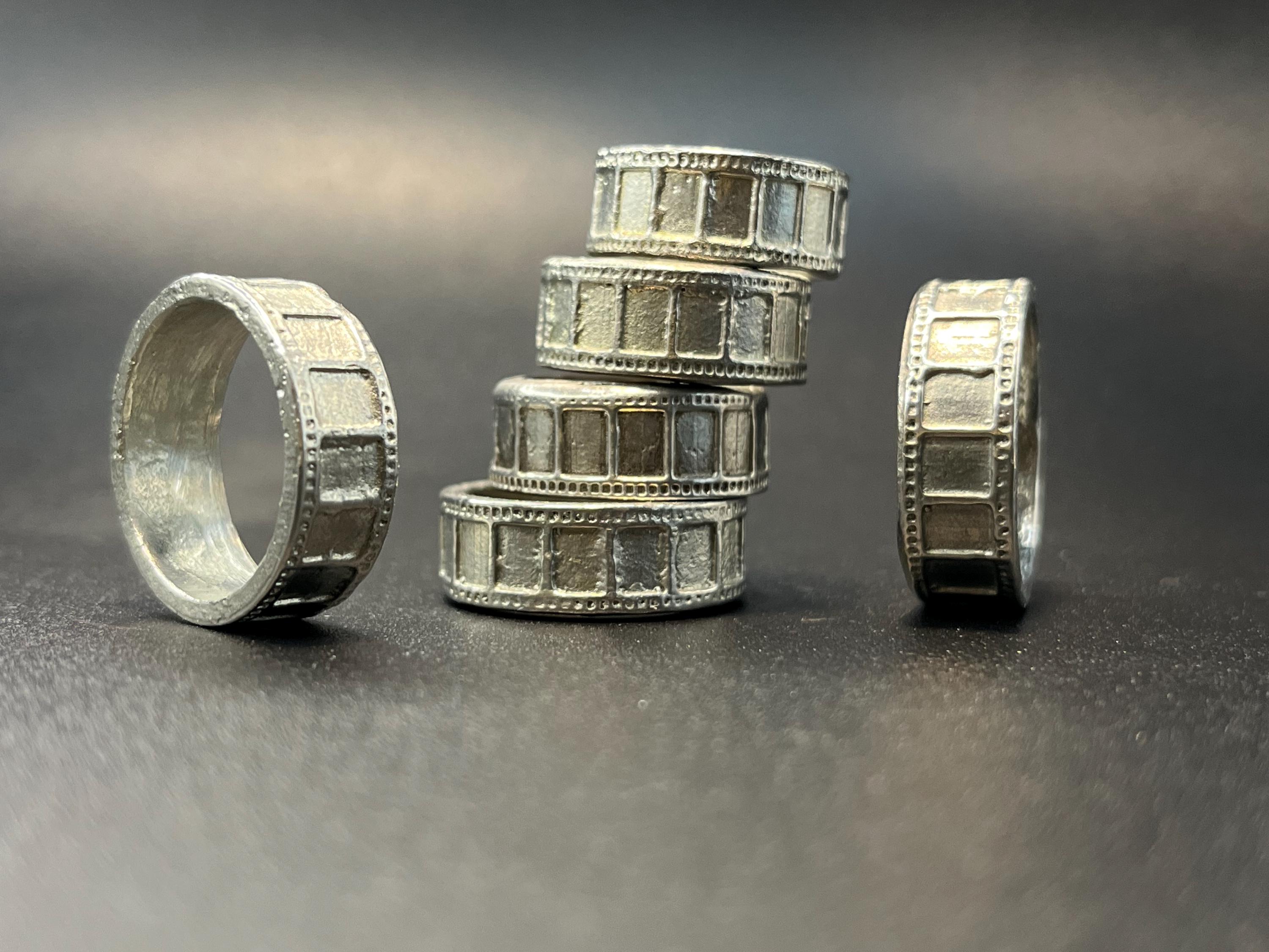 Movie Film Reel Pewter Casted Ring Design - Etsy
