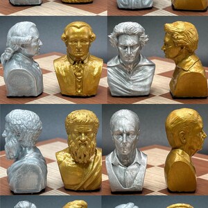 Resin 3D Printed Philosophy Chess Pieces - Etsy