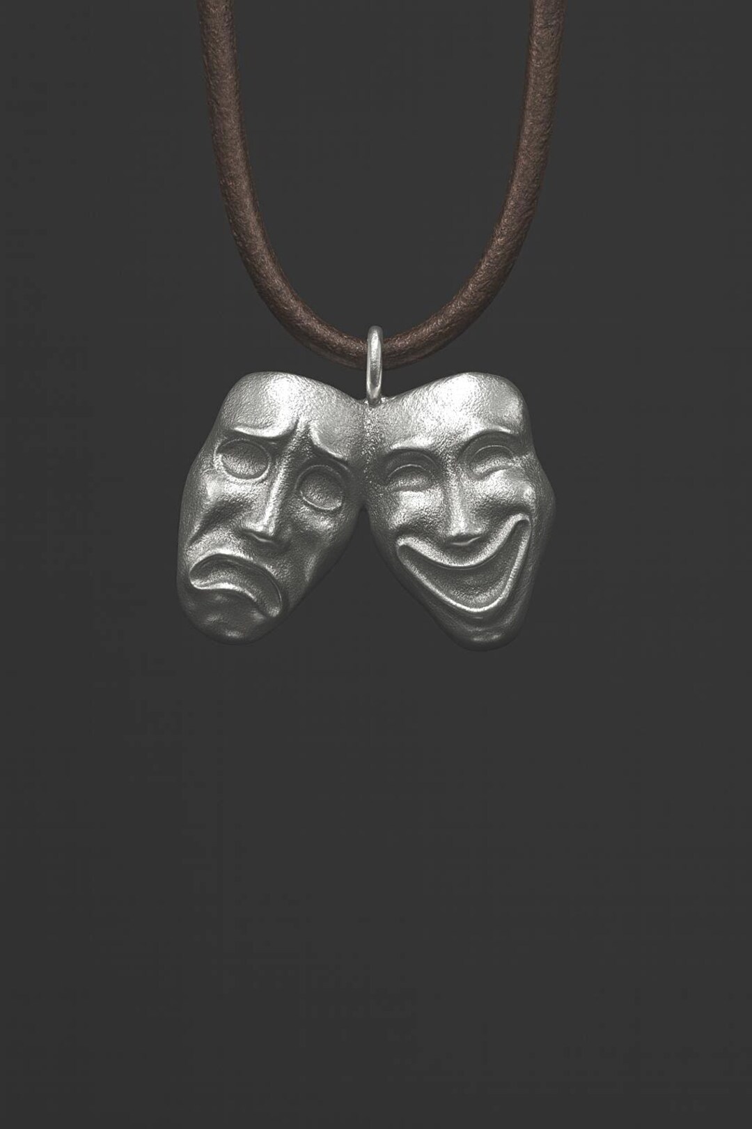 Metal Casted Theater Masks Necklace Design - Etsy