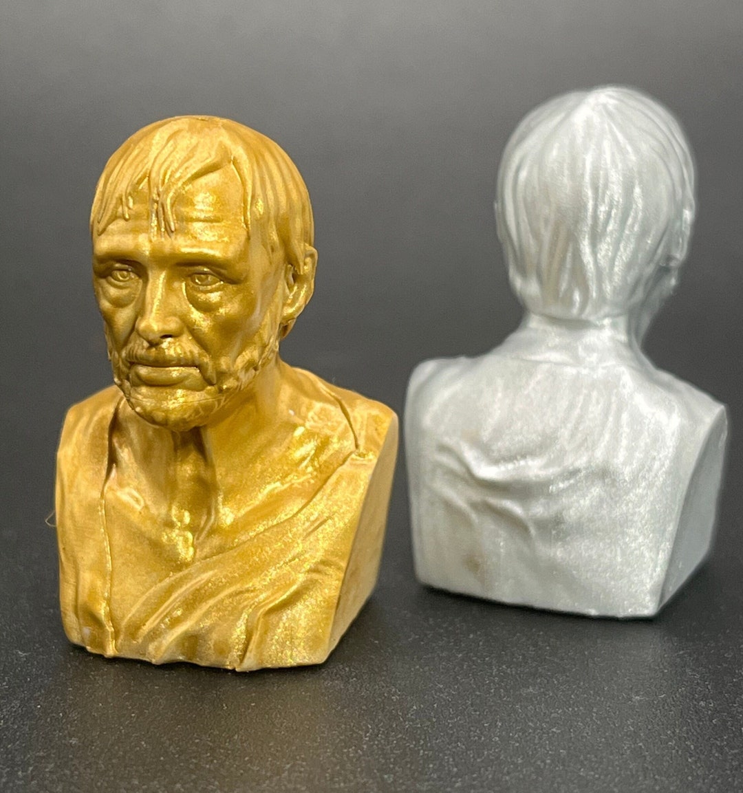 3D Printed Philosopher Chess Pawn Set (gold & Silver) Collection 2 - Etsy