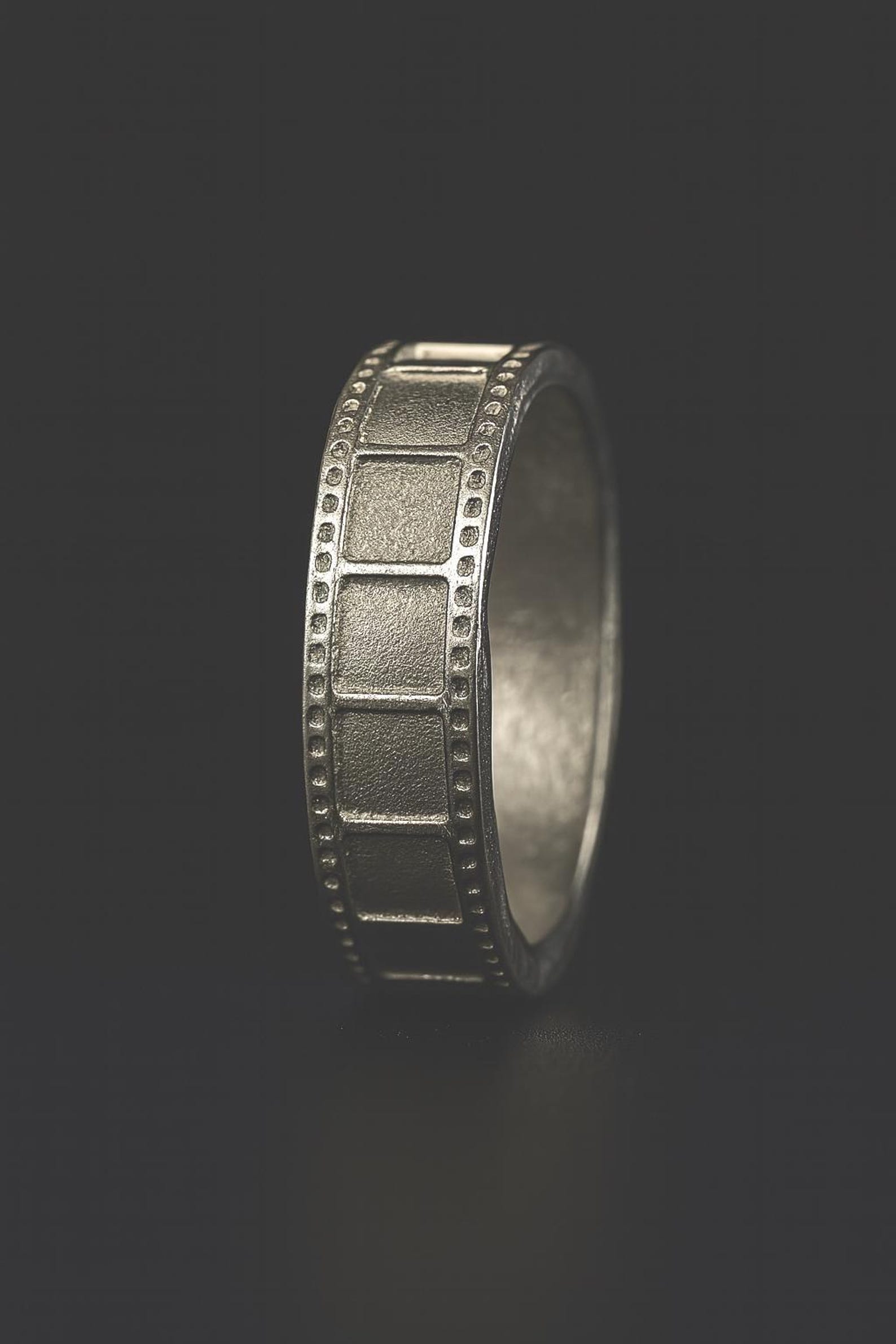 Movie Film Reel Pewter Casted Ring Design - Etsy