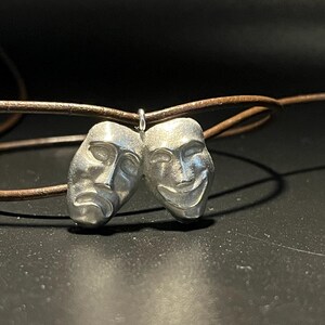 Metal Casted Theater Masks Necklace Design - Etsy