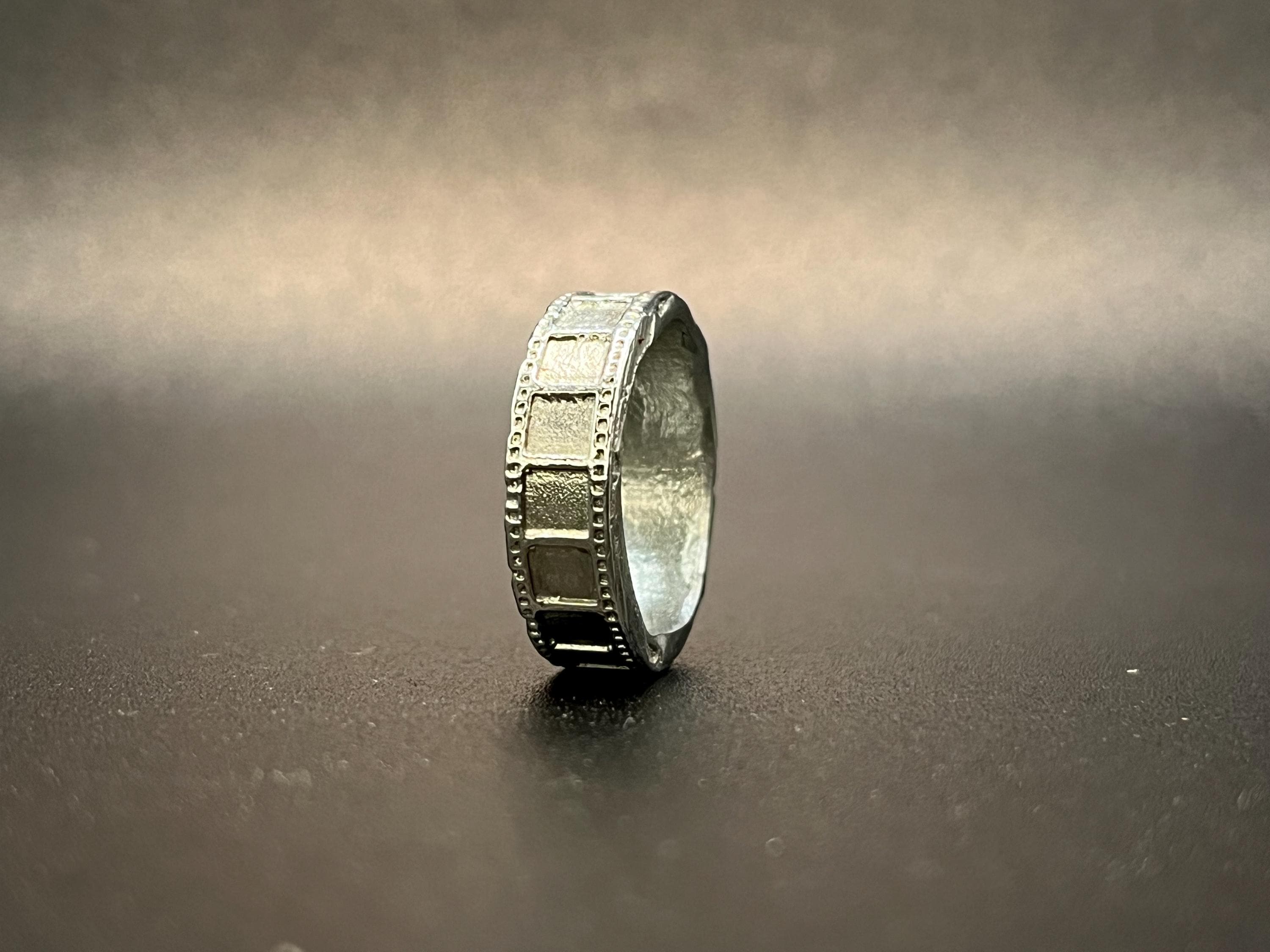 Movie Film Reel Pewter Casted Ring Design - Etsy