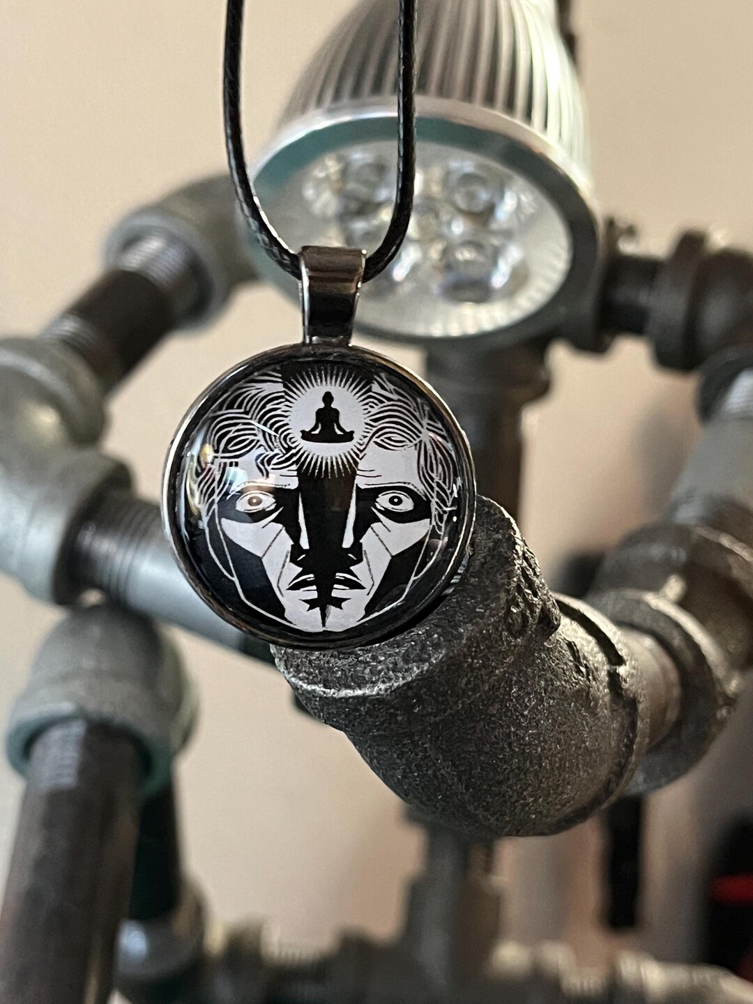 Glass Dome Alan Watts Quote "in Madness Lies Sanity" Inspired Pendant ...