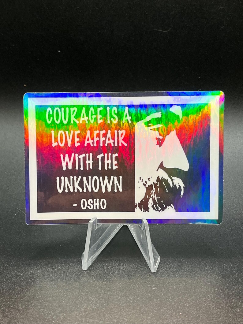Osho "courage is a Love Affair With the Unknown" Sticker Design - Etsy