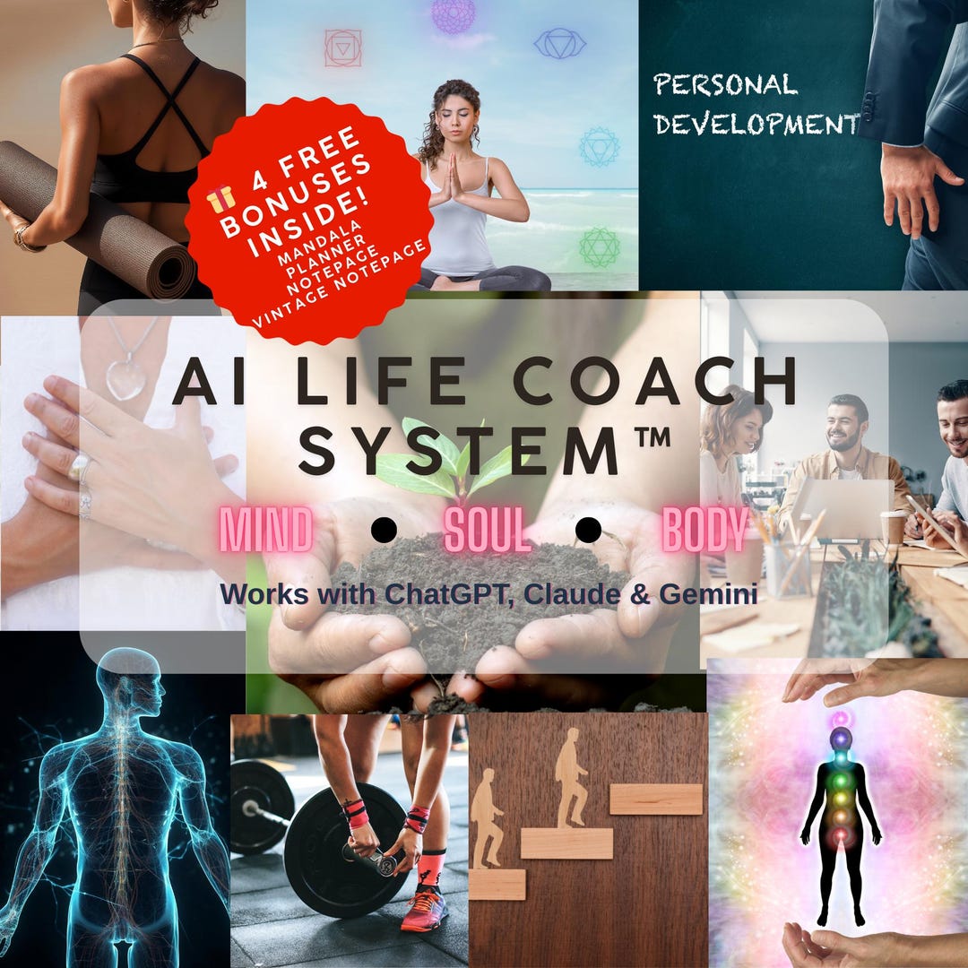 AI Life Coach Dashboard | Personal Growth System (google Sheets Digital ...