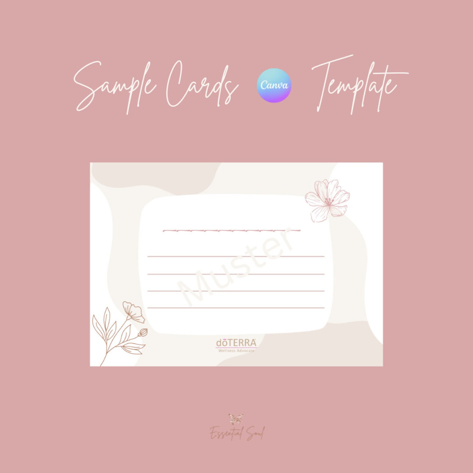 CANVA Template Sample Cards Sample Cards Essential Oils - Etsy