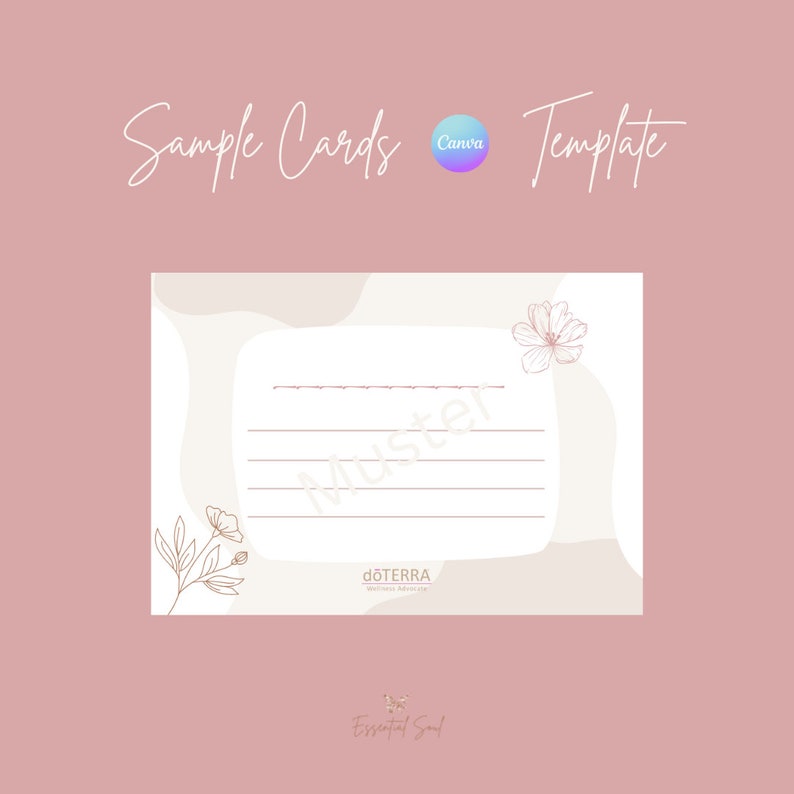 CANVA Template Sample Cards Sample Cards Essential Oils - Etsy
