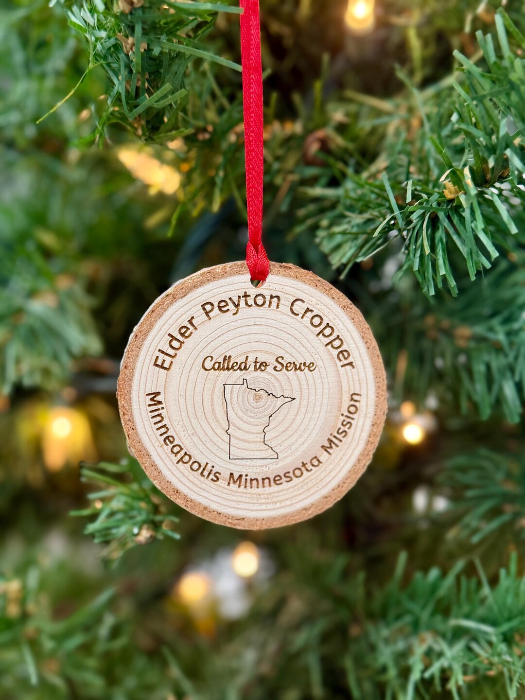 Personalized LDS Missionary Ornament: Engraved Wood, Custom Mission ...