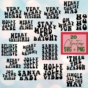 Retro Christmas Svg Bundle Christmas Png Bundle Trendy Svg Aesthetic ...