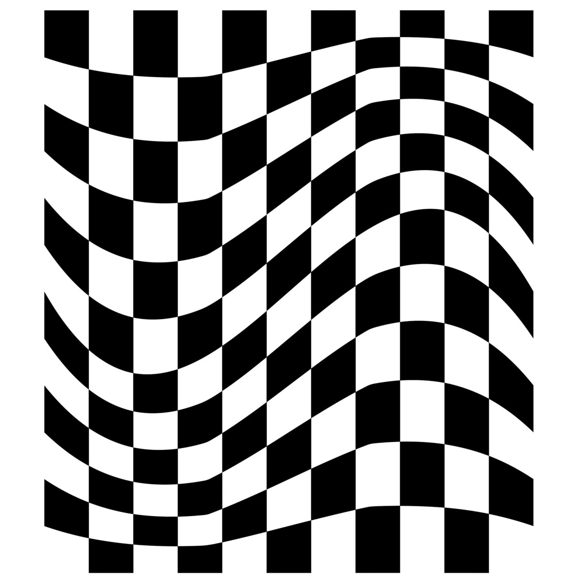 Wavy Checkered Pattern Svg Warp Checkered Png Groovy - Etsy