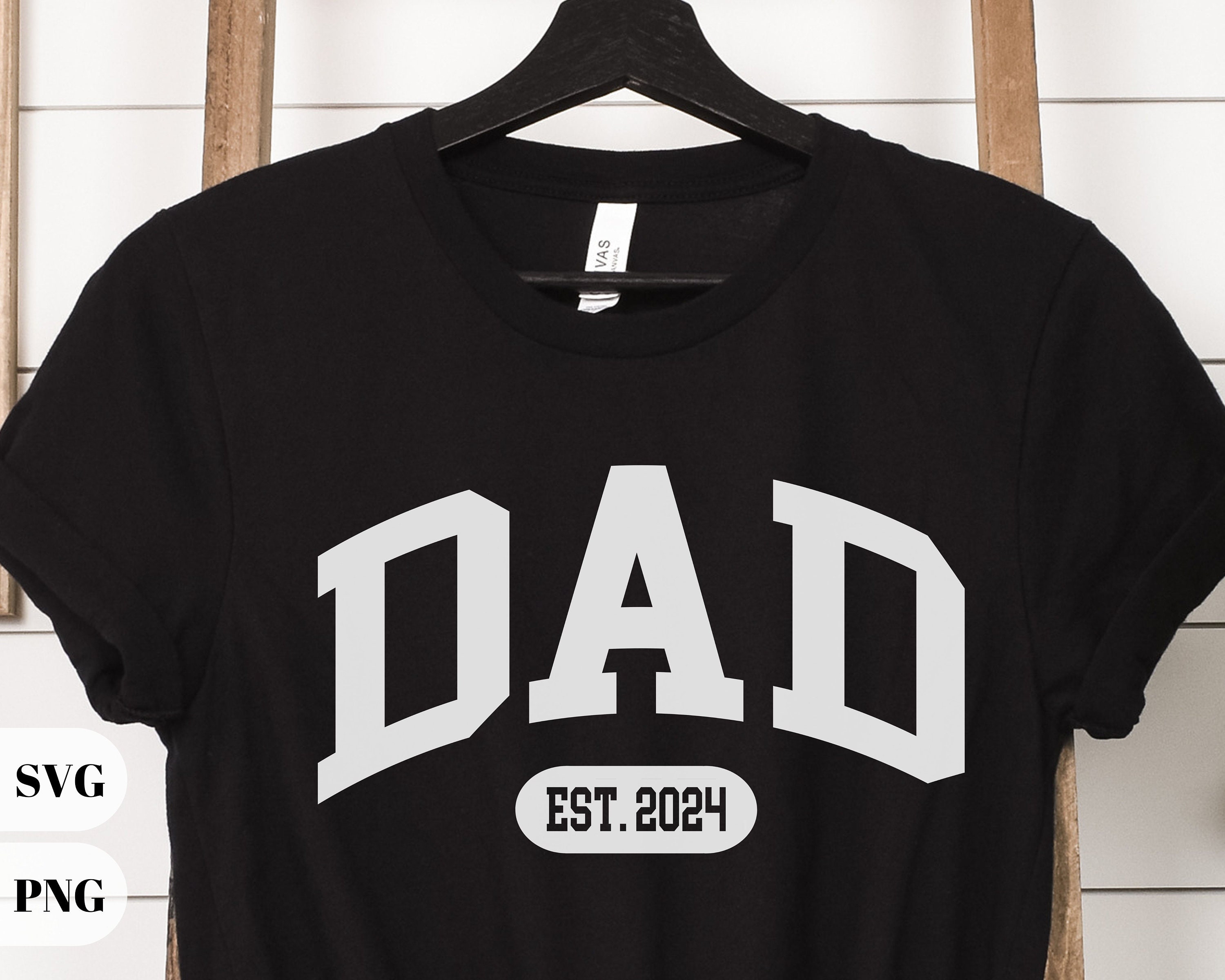Varsity Font Dad Svg Bundle Dad Est 2023 Dad Est 2024 - Etsy