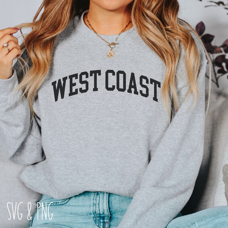 West Coast Svg California Svg College Block Svg Trendy Svg - Etsy