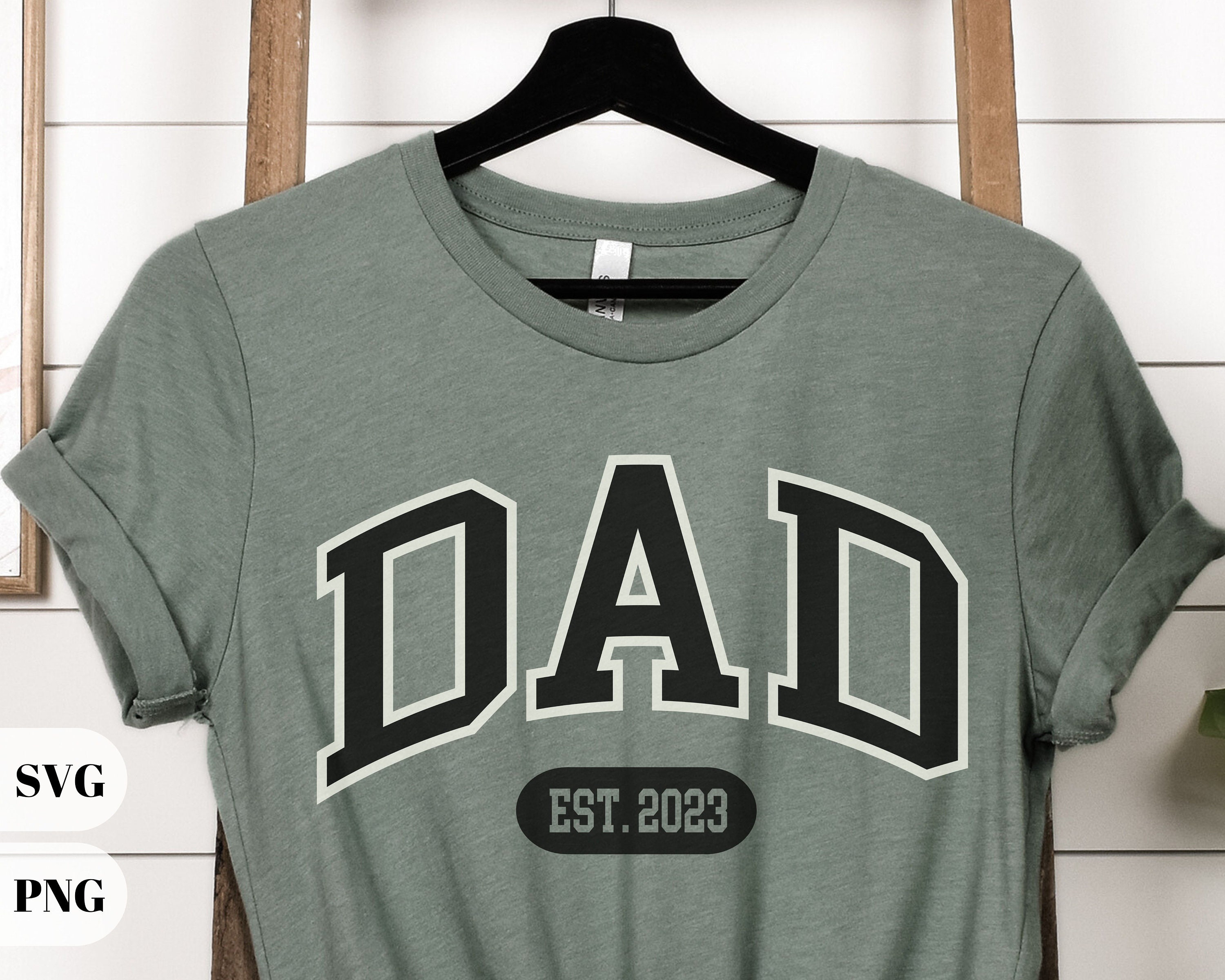 Varsity Font Dad Svg Bundle Dad Est 2023 Dad Est 2024 - Etsy