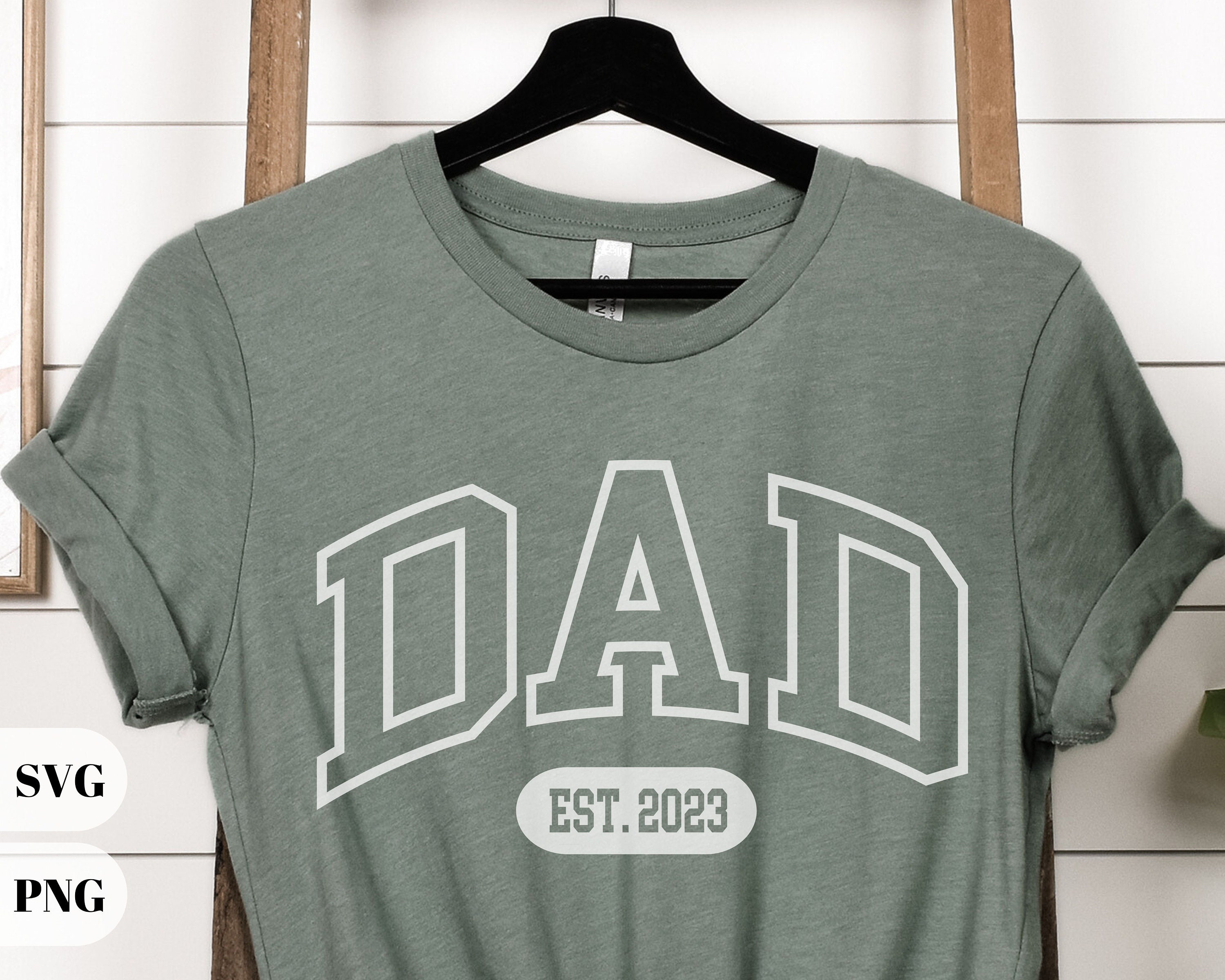 Varsity Font Dad Svg Bundle Dad Est 2023 Dad Est 2024 - Etsy
